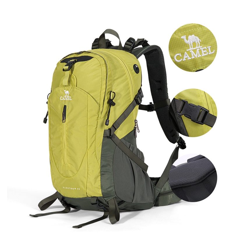 CAMEL CROWN Mountaineering Bag 40L Outdoor Backpack Men's and Women's ...