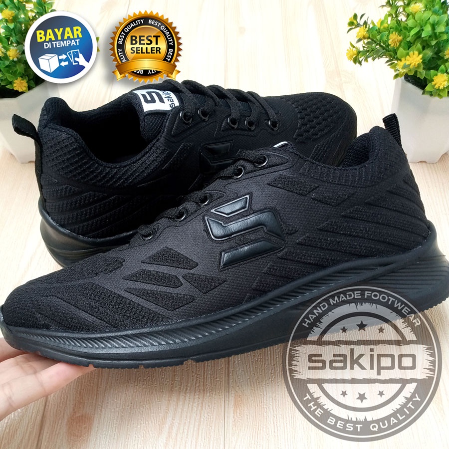 HITAM Bts Back To School!! Plain Black School Shoes Brand Sweding SD ...