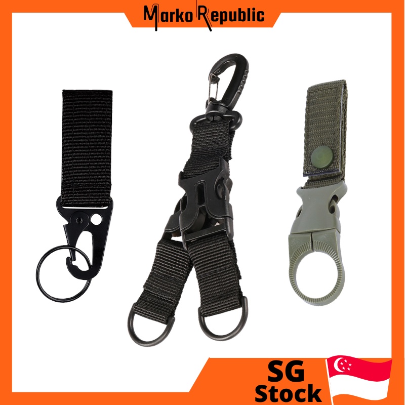 SG Stocks Nylon MOLLE Webbing Key Bottle Carabiner Clip Hook Buckle ...