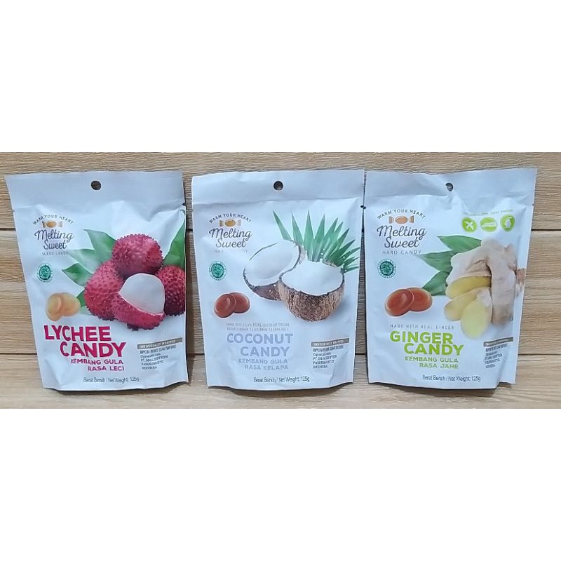 Sweet Melting Candy 125gr / Ginger Candy / Lychee Candy / Coconut Candy ...