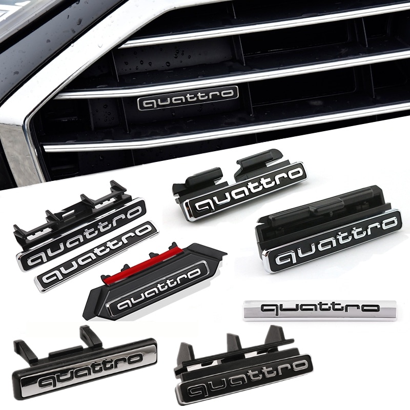 For Audi Quattro Logo A4 A4L Q3 Q5 Q5L A6 A6L Car Front Grill Grille ...