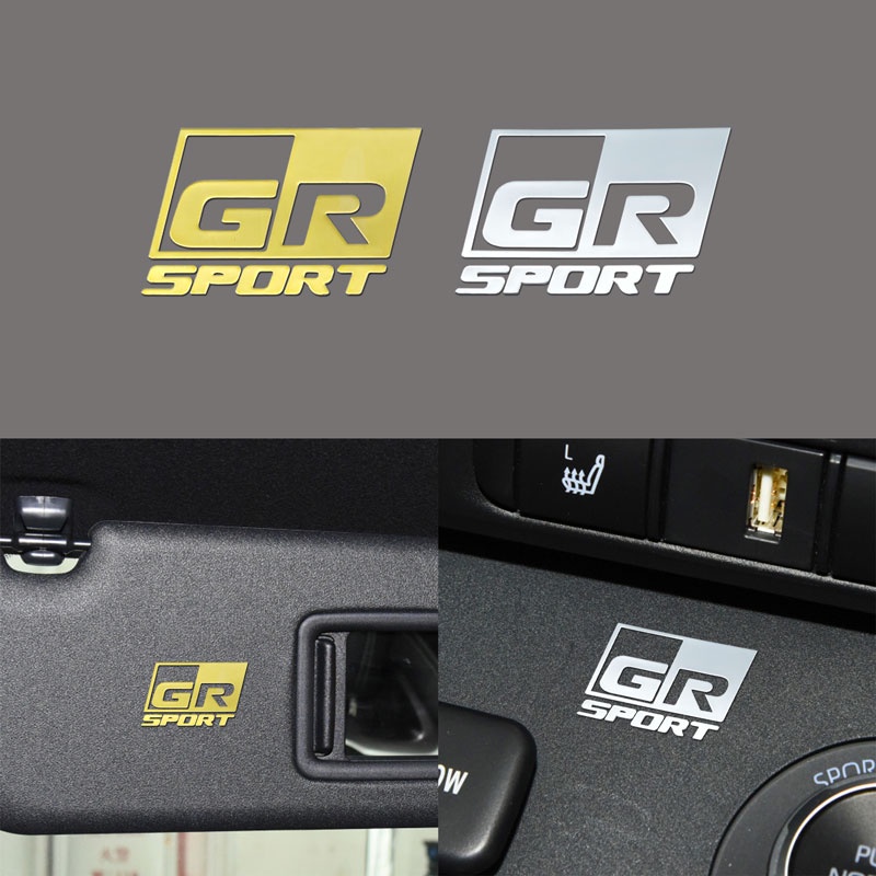 GR Sport Logo 3D Metal Nickel Car Decals Window Wiper Sticker Body ...