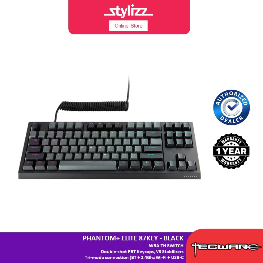 Tecware Phantom+ Elite 87 RGB Mechanical Keyboard - Wraith Switch, V3 ...