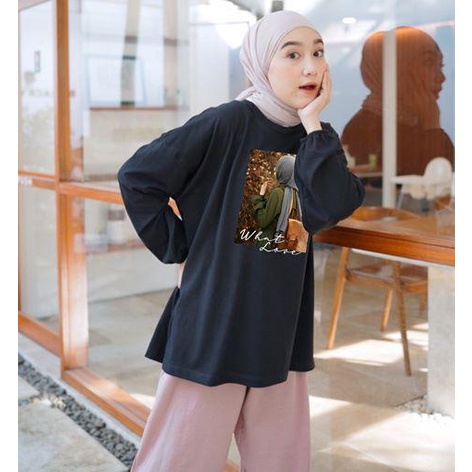 Blouse Oversize Long Sleeve Rubber Ld 130cm Dtf/Digital Print Hijab ...