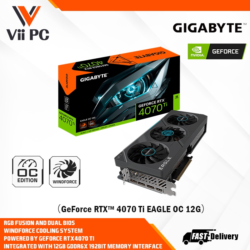 Gigabyte NVIDIA GeForce RTX 4070 Ti EAGLE OC 12G 4070Ti 4070 Ti ...