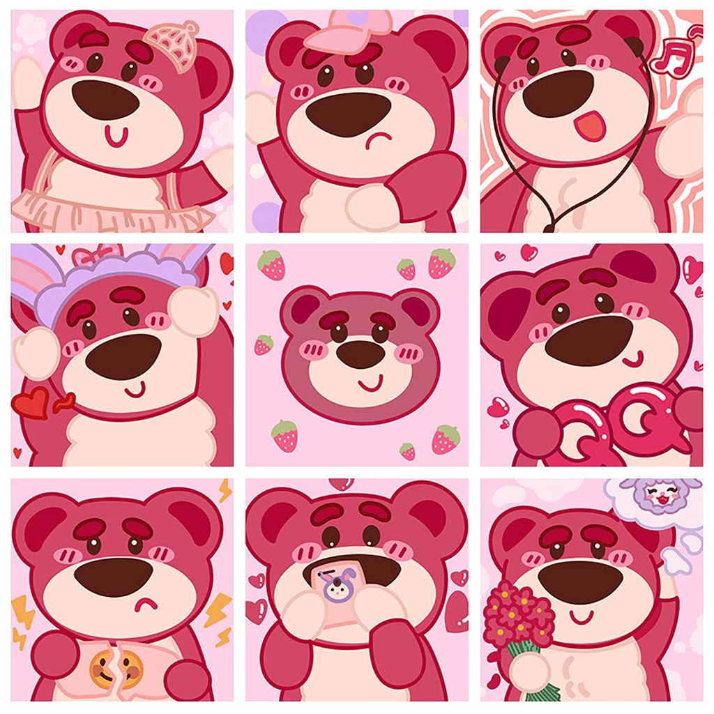 Lotso Strawberry Bear Coloring Painting By Mini Digitalization With ...