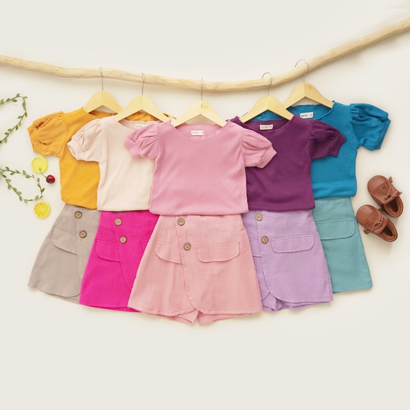 Little CAIM - Masie skort set Girls Suits Korean style Tops mix skort ...