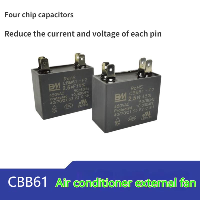 Bm High-Quality Air Conditioning Outer Fan Capacitor CBB61 Capacitor ...