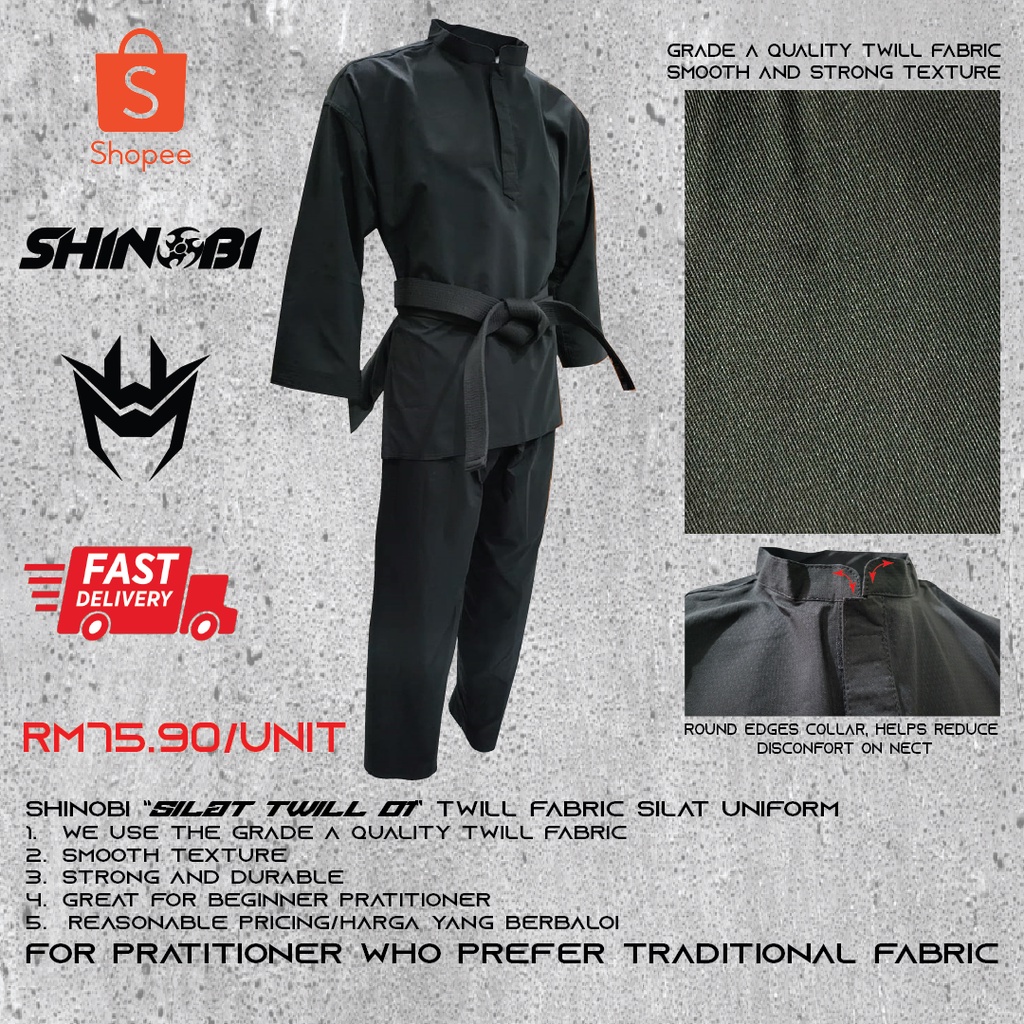 SHINOBI BASIC SILAT TWILL FABRIC UNIFORM | Shopee Singapore