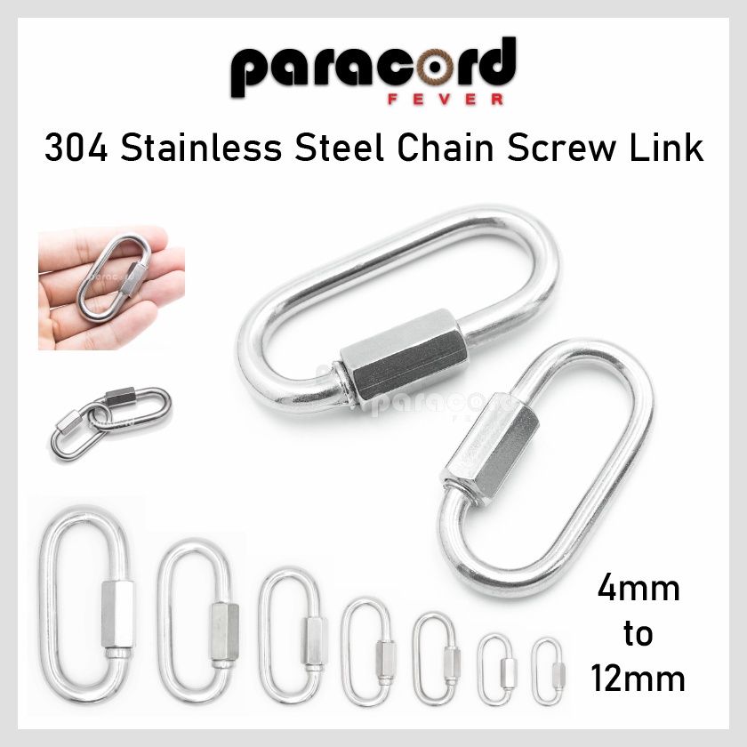 304 Stainless Steel Heavy Duty Polished Safety Chain Quick Screw Link ...
