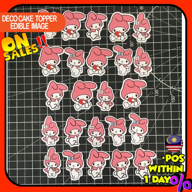 Happy Birthday Cake Topper My Melody Decoration Set Party Accessories ...