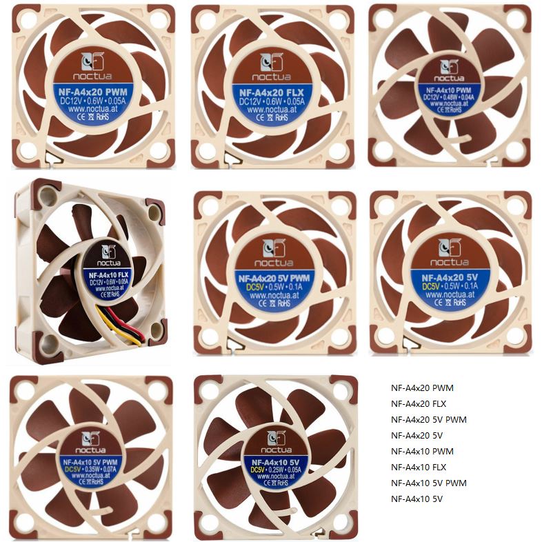 NOCTUA NF-A4x20 NF-A4x10 40mm fan PWM FLX 5V for PC cases and coolers ...