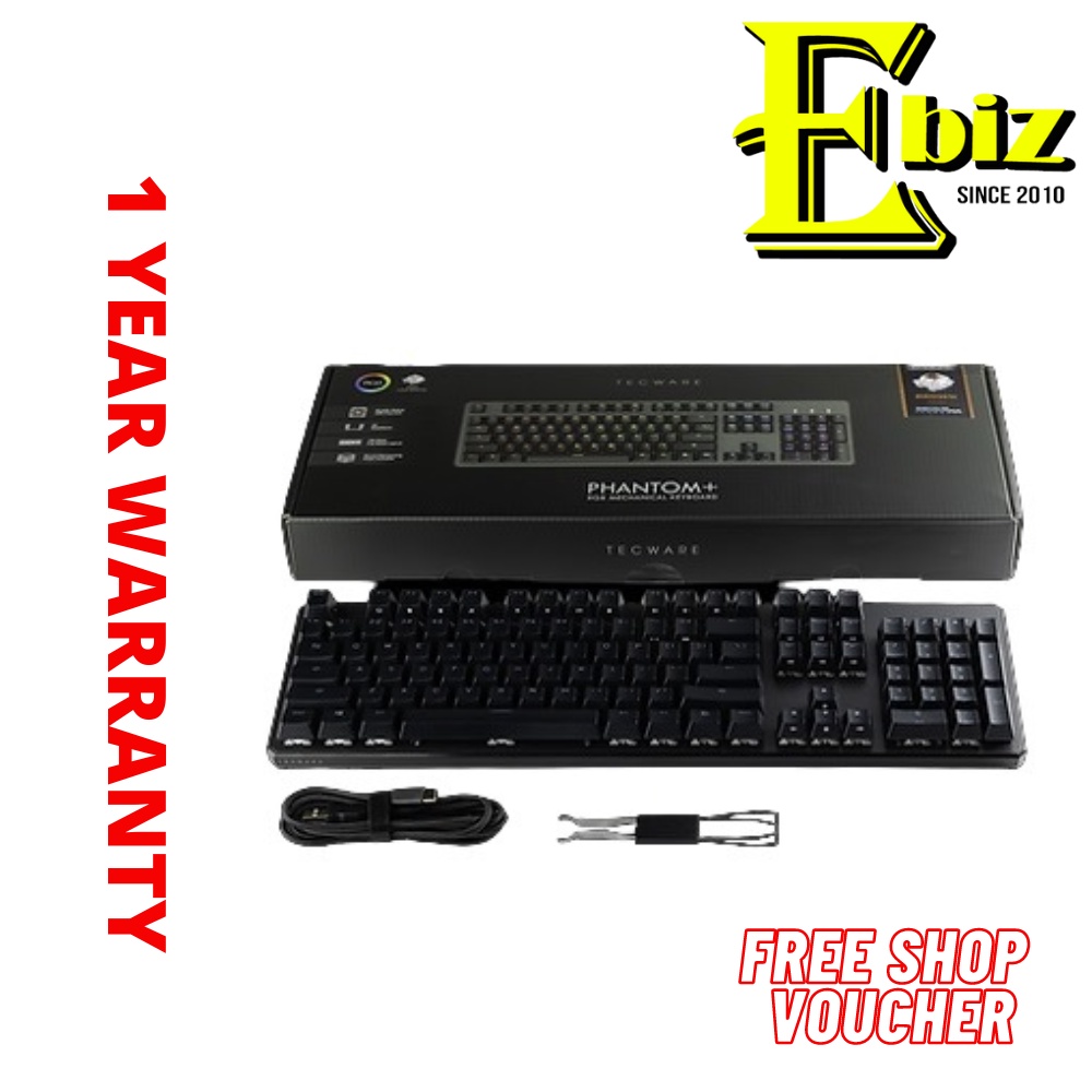 TECWARE Phantom+ 104 RGB Mechanical Gaming Keyboard | Shopee Singapore