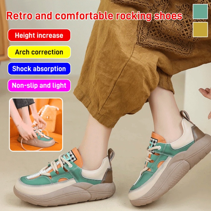 Women's Retro Casual Colorblock Sneakers Comfortable and versatile ...