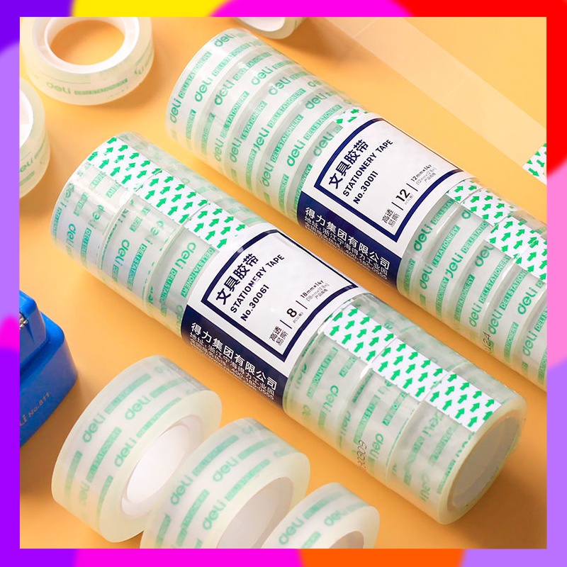12Rolls Clear Transparent Tape Small Tape Adhesive Sealing Packing ...