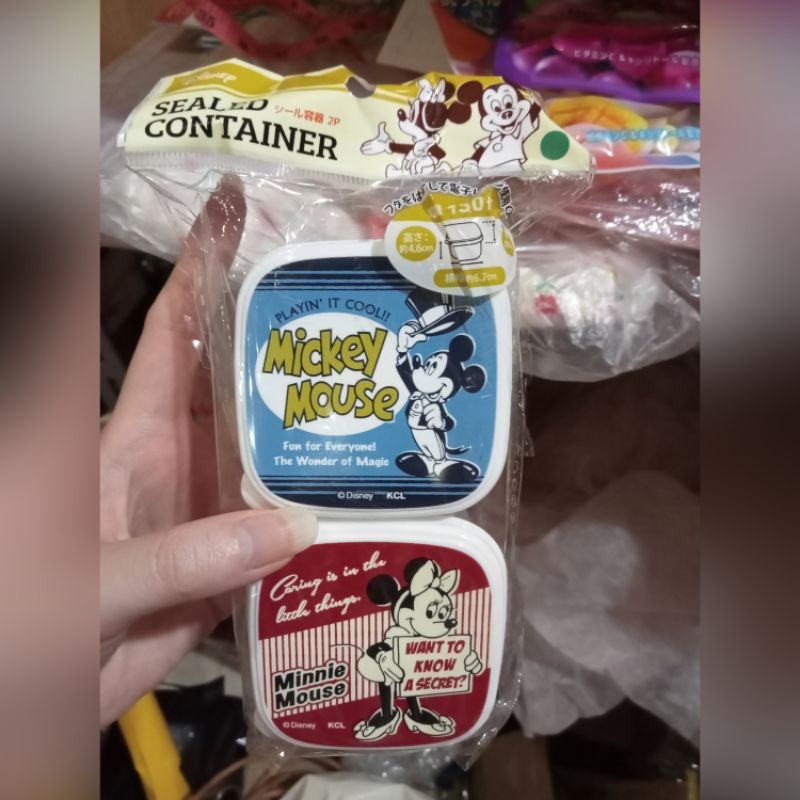Sealed Container Mickey Mouse Minnie Mouse Small Lunch Box Fruit Lunch ...