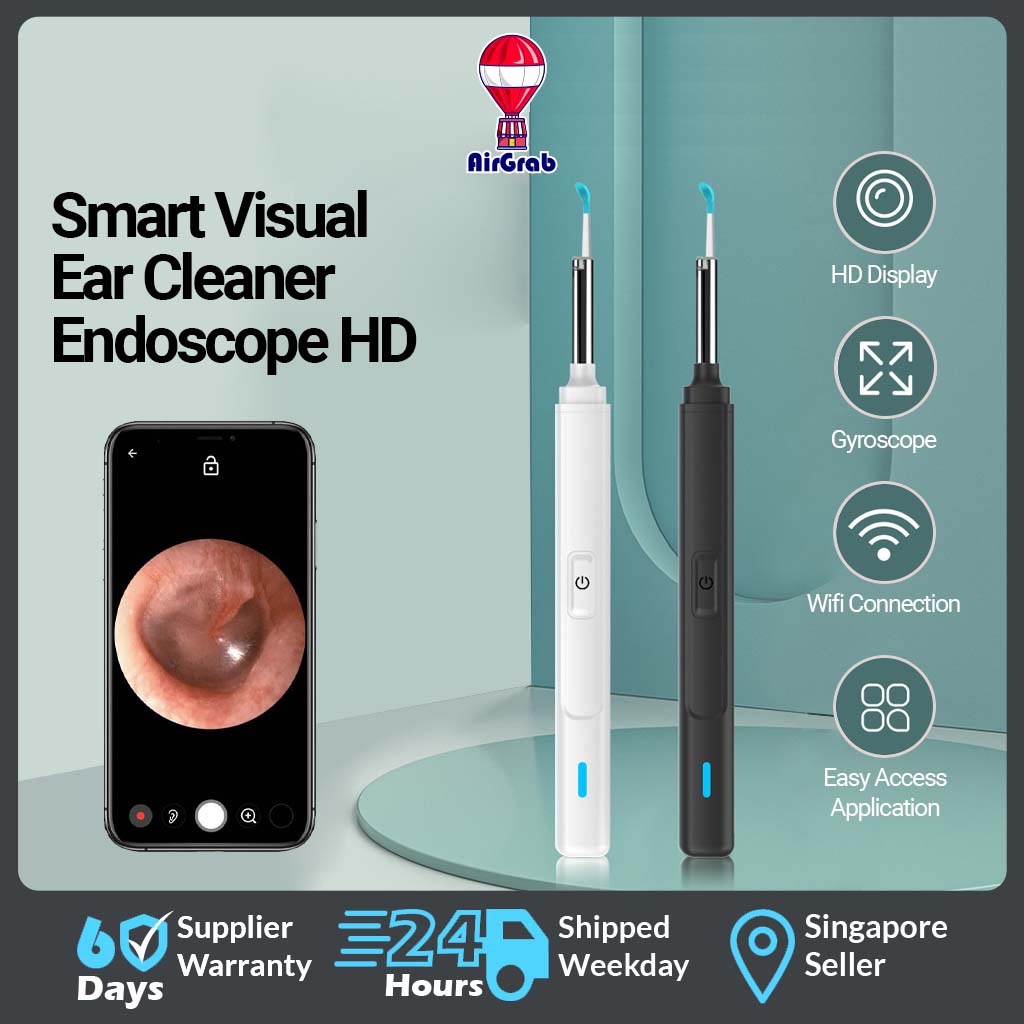 Smart Visual Ear Cleaner Camera Otoscope HD Silicone Tips Ear Picker ...
