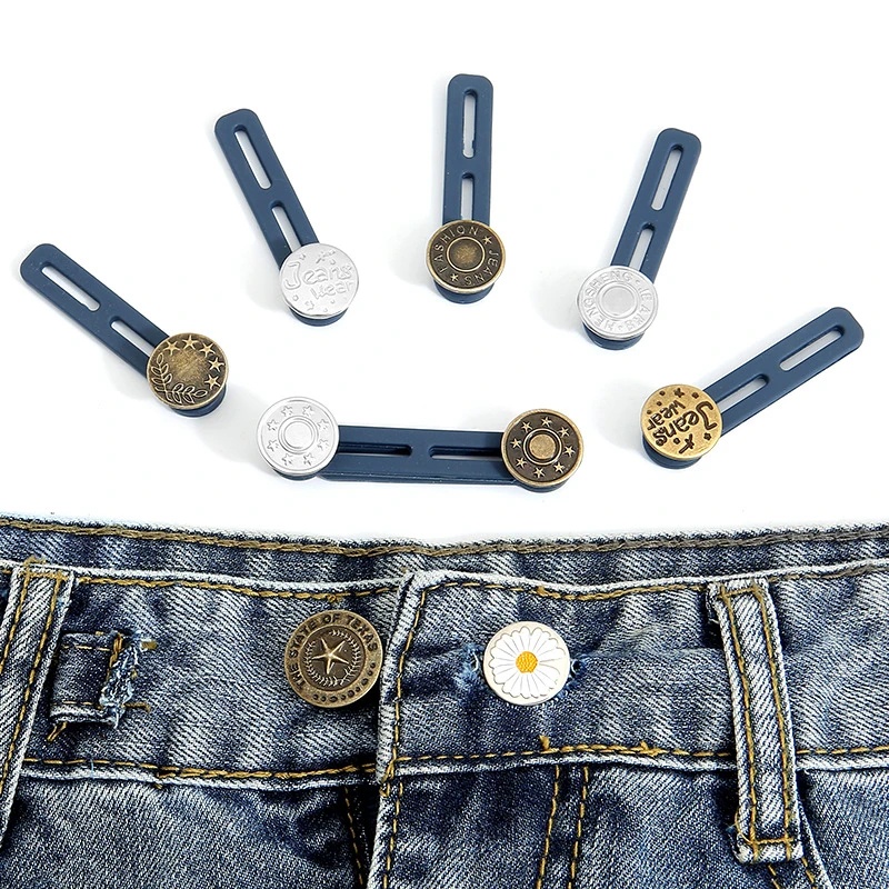 1 Pc Magic Metal Button Extender For Pants Jeans Free Sewing Adjustable ...