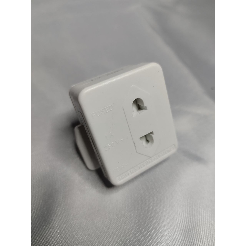 3 pin to 2 pin adapter white | Shopee Singapore