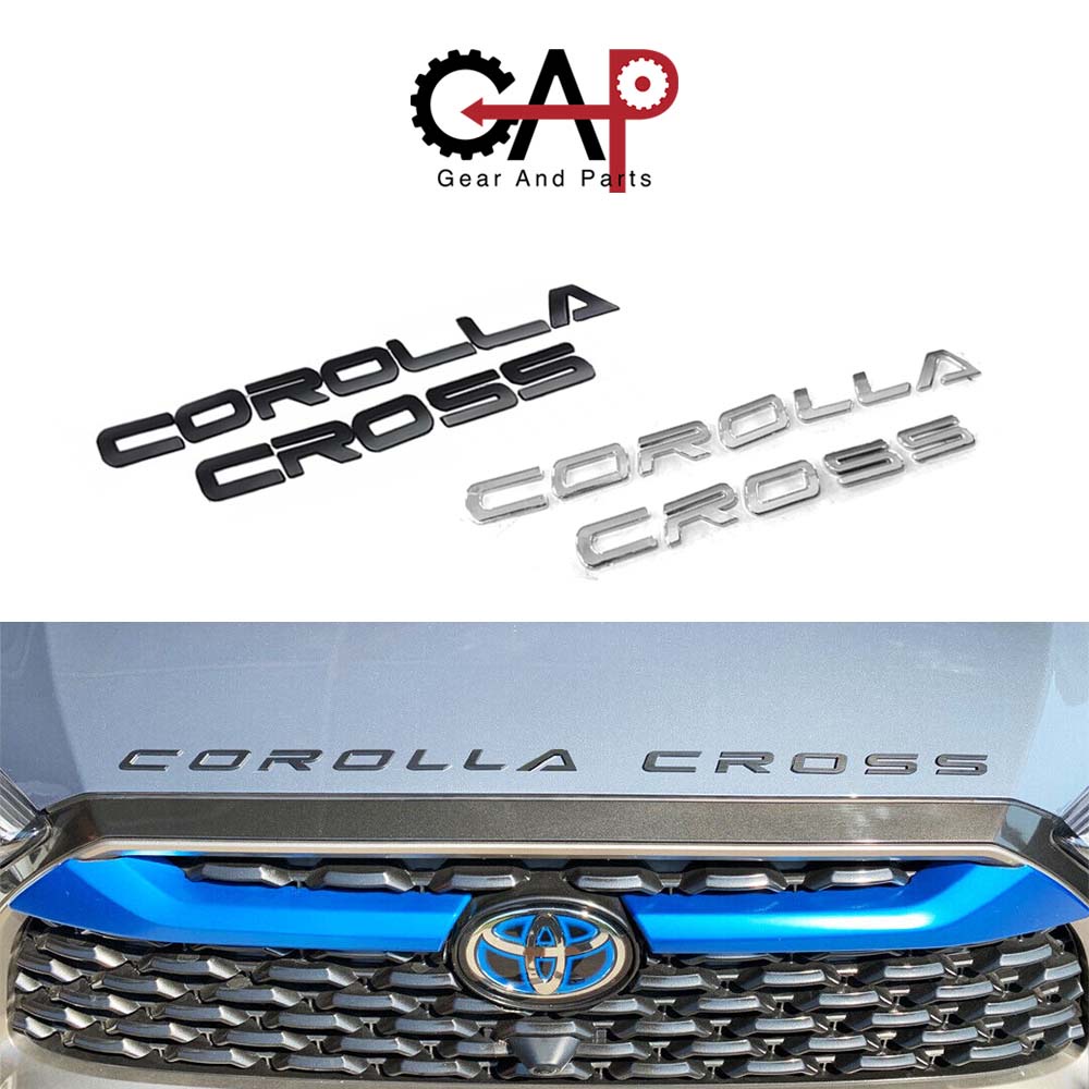 COROLLA CROSS Car Front Rear 3D Hood Wording Logo Emblem Alphabet ...