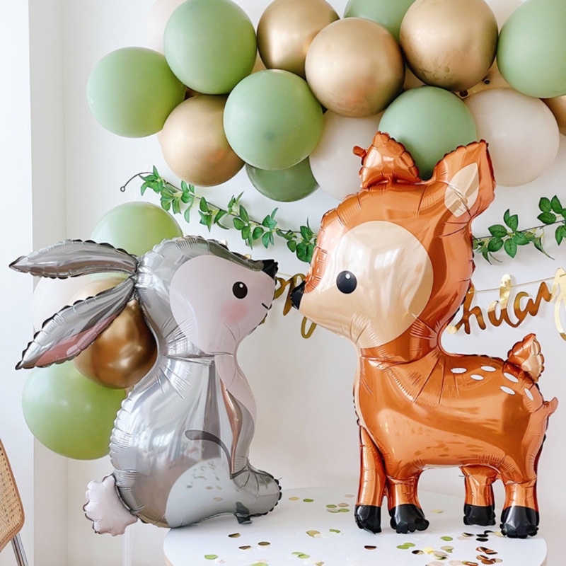 Cute bunny Large Size 3D Foil Balloons Rabbit Deer Kids Party ...
