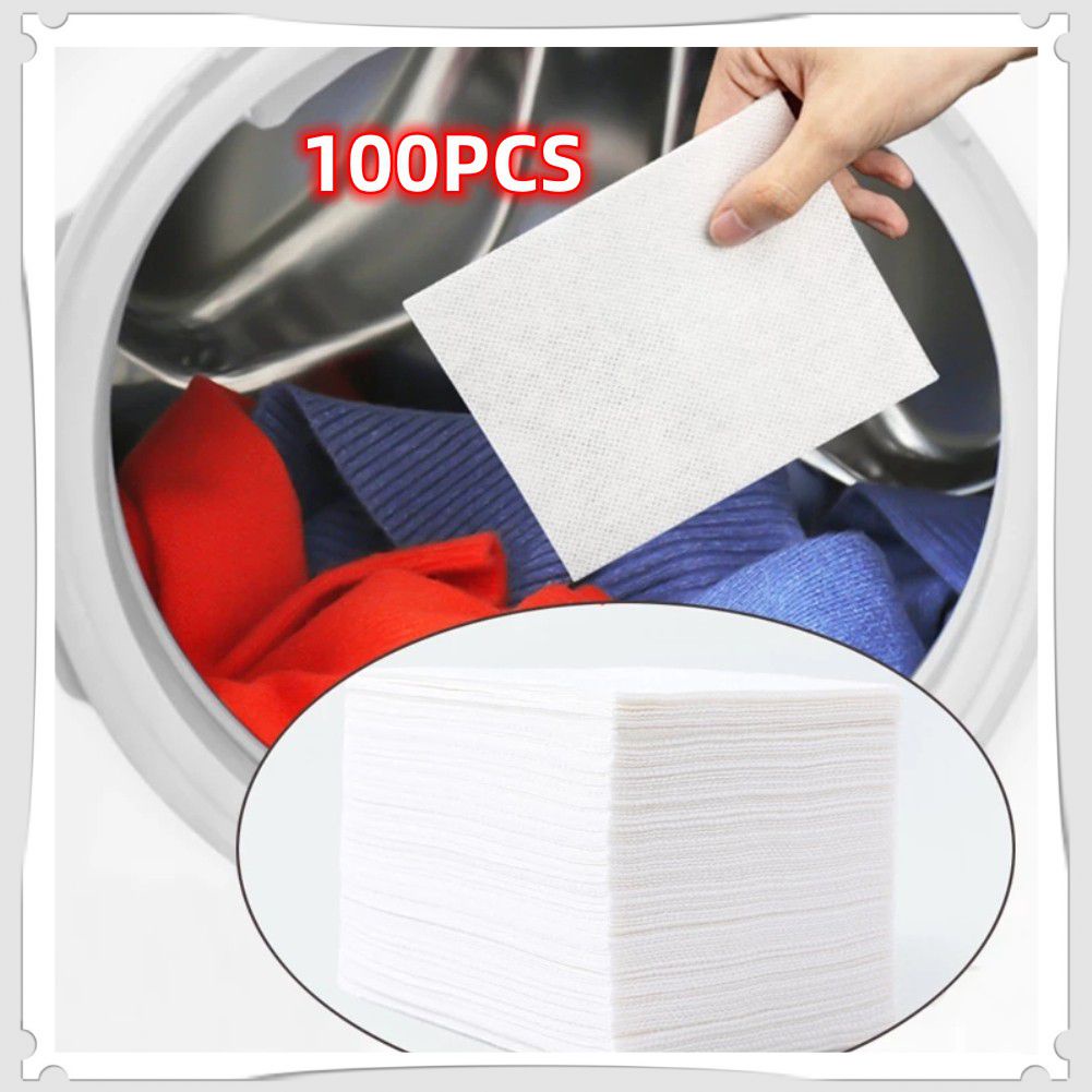 100pcs Colour Catcher Sheet Proof Color Absorption Paper Anti Dye ...