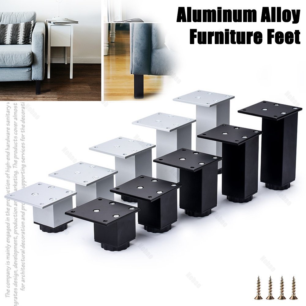 Square Aluminum Sofa Leg Adjustable Furniture Leg With Screws for ...