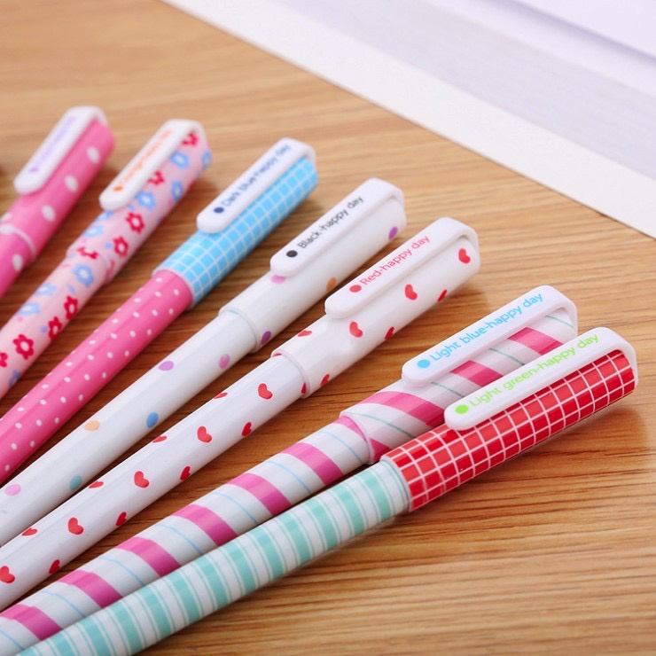 Cute Colorful Pattern GEL Pens | Colorful Cute Pattern Pens | Aesthetic ...