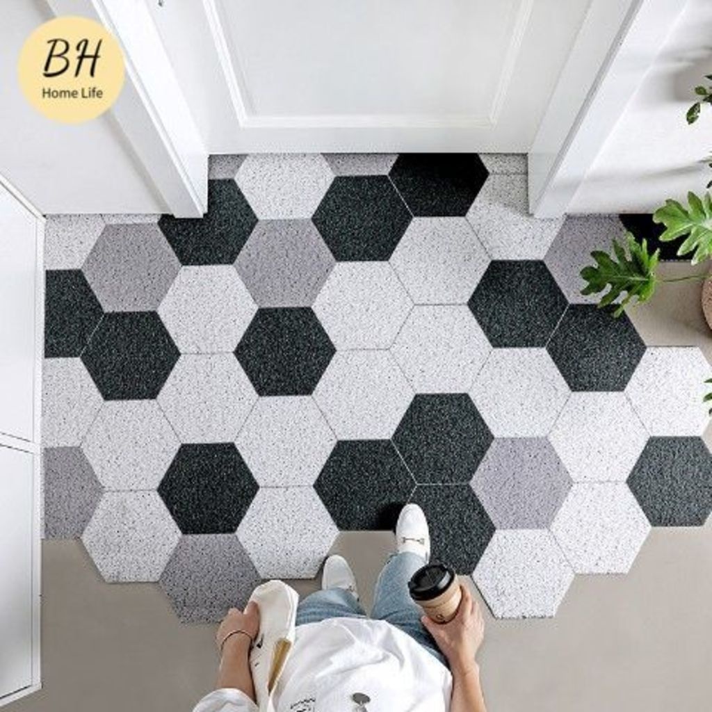 [BH]Geometry Entrance Pvc Coil Floor Mat Modern Bto Door Mat Gate ...