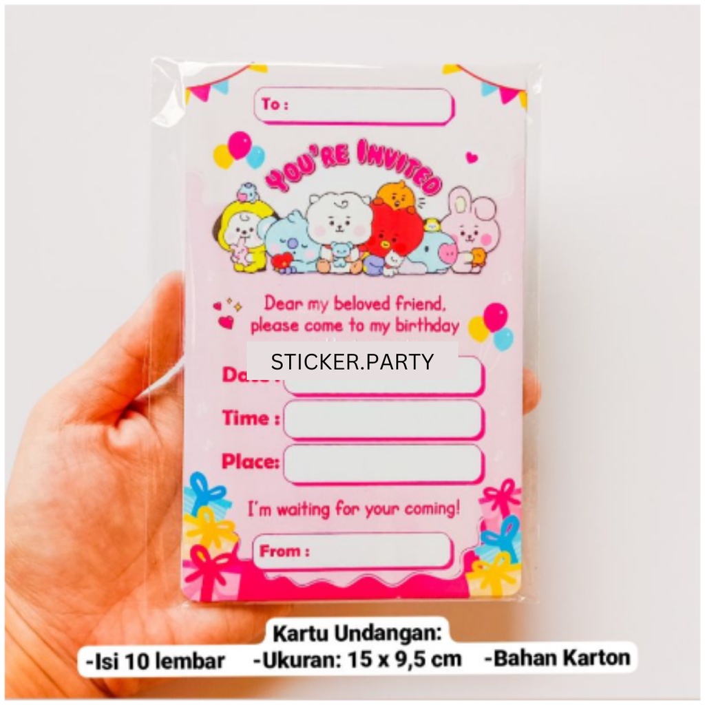 Bt21 BTS BIRTHDAY INVITATION CARD Contents 10 HBD BIRTHDAY INVITATION ...