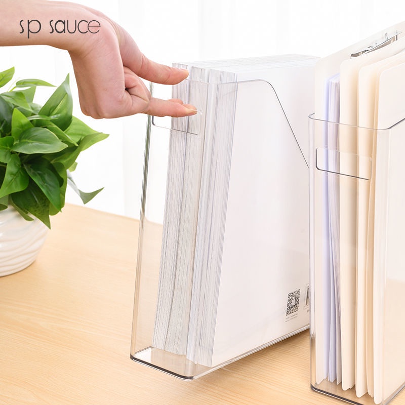 Japanese File Storage Box Plastic Transparent Material File Holder ...