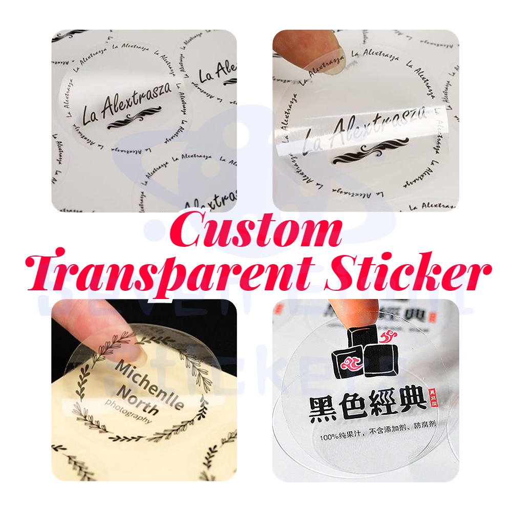 Custom Transparent Sticker Printing - Commercial-purpose / Product ...