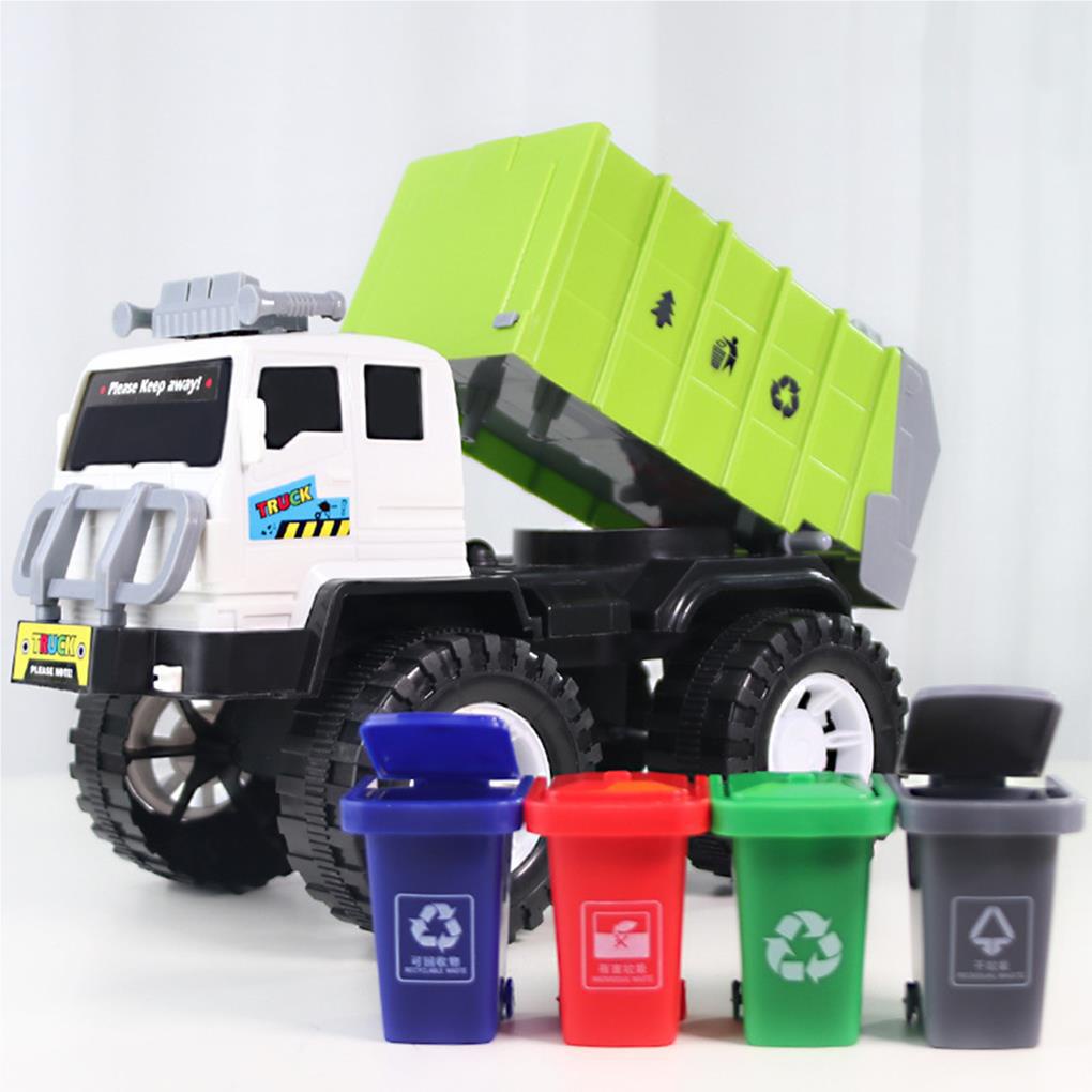 【Choo】Garbage Truck Toys Set Waste Management Home School Nursery Early ...