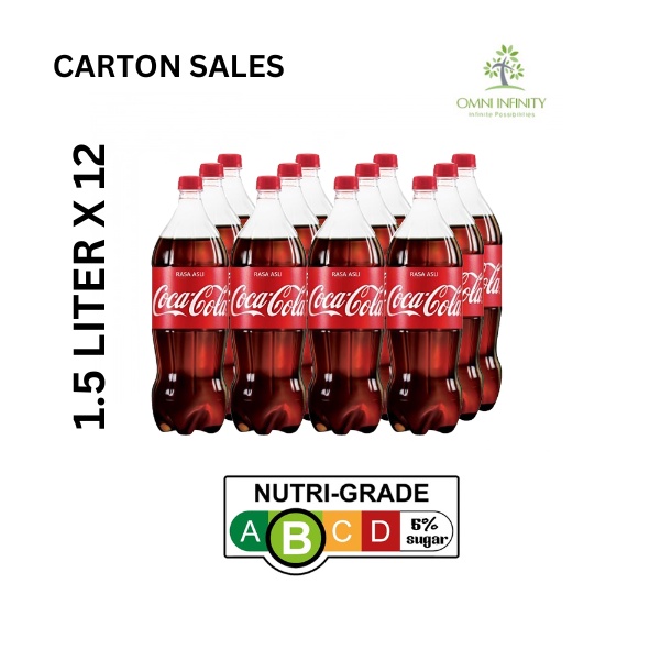 Coca Cola Original Bottle Drinks Carton Sales (12 Bottles x 1.5L ...