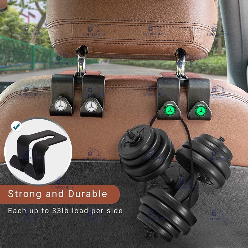 [High Quality] Car Seat Hook Car Storage Rack Headrest Hooks Luminous ...