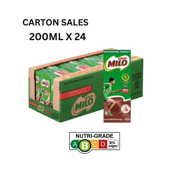 Milo 200ml Packet Drinks Carton Sales (24 packets per carton) NO ...