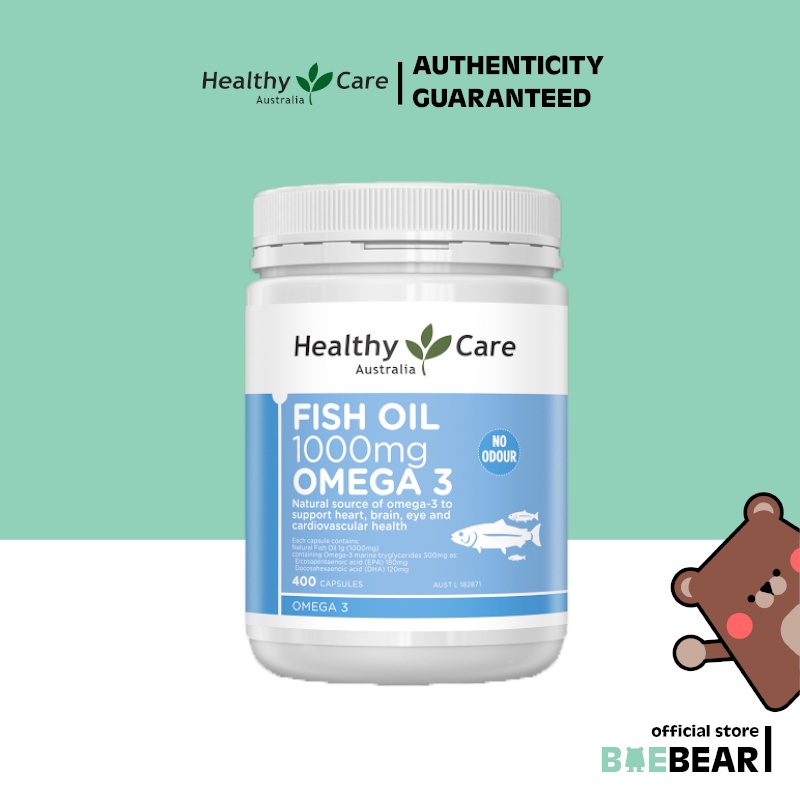 Healthy Care Fish Oil 1000mg Omega 3 400 Caps | CoEnzyme Q10 150mg ...
