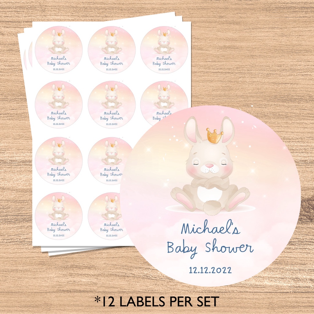Personalized Baby Shower Sticker Labels Party Favor Labels Goodie Bag ...