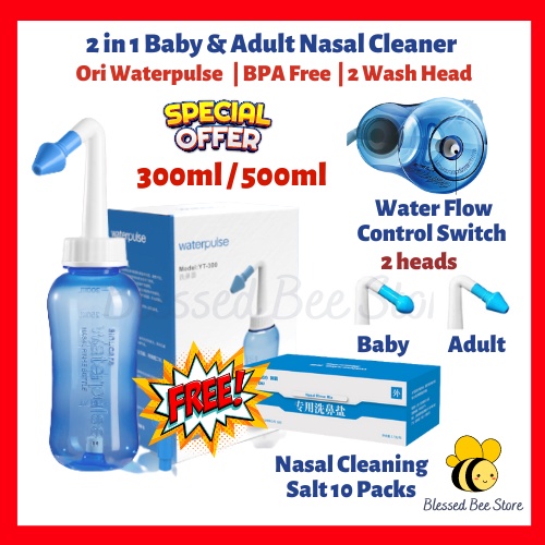 Waterpulse Nasal Wash System Nose Cleaner Nasal Wash Pot Cleaner Daily ...