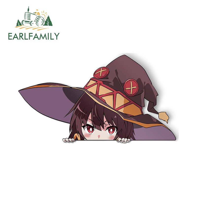 EARLFAMILY 13cm for Megumin Peek Shy Konosuba Car Stickers Cartoon ...