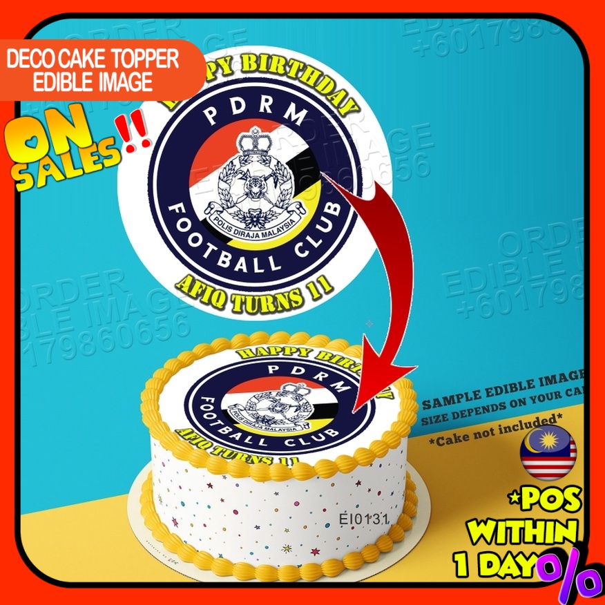 Printing EI Logo PDRM FC Edible Image Print Cake Photo Icing Paper ...