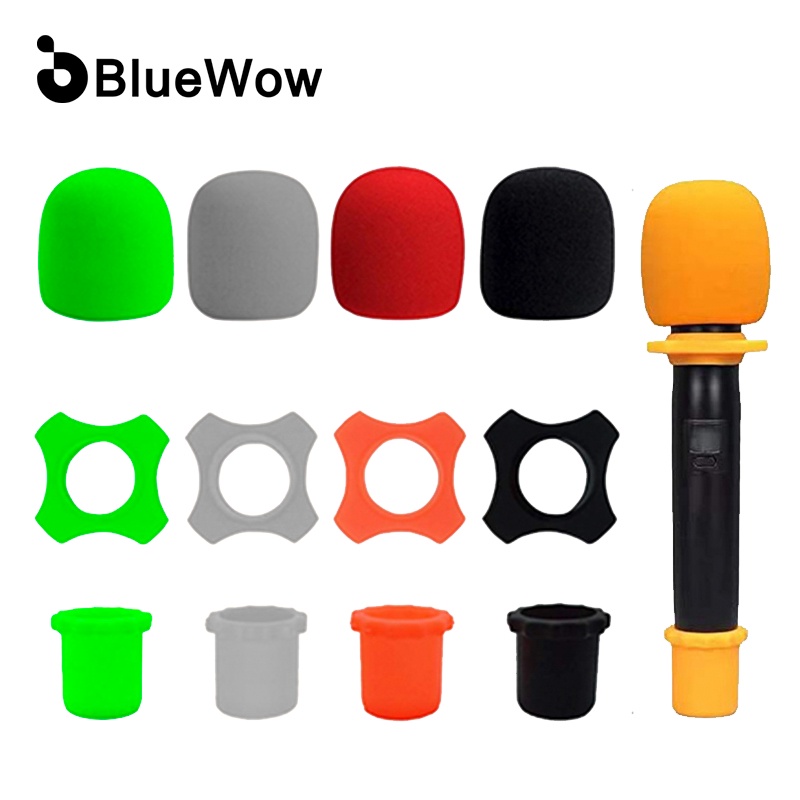 BlueWow KTV Wireless Microphone Windscreen Foam Cover, Anti-Rolling Mic ...