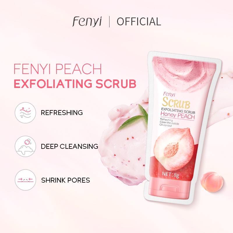 FENYI Peach Exfoliating Scrub Brightening Refreshing Deep Cleansing ...