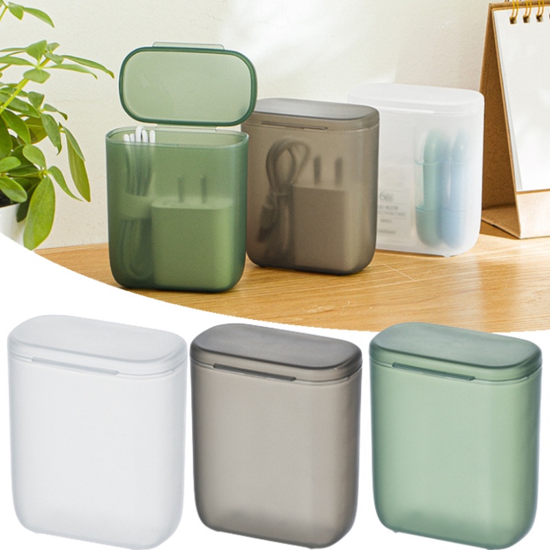 Portable Frosted Thickened Data Cable Storage Box Outdoor Travel ...