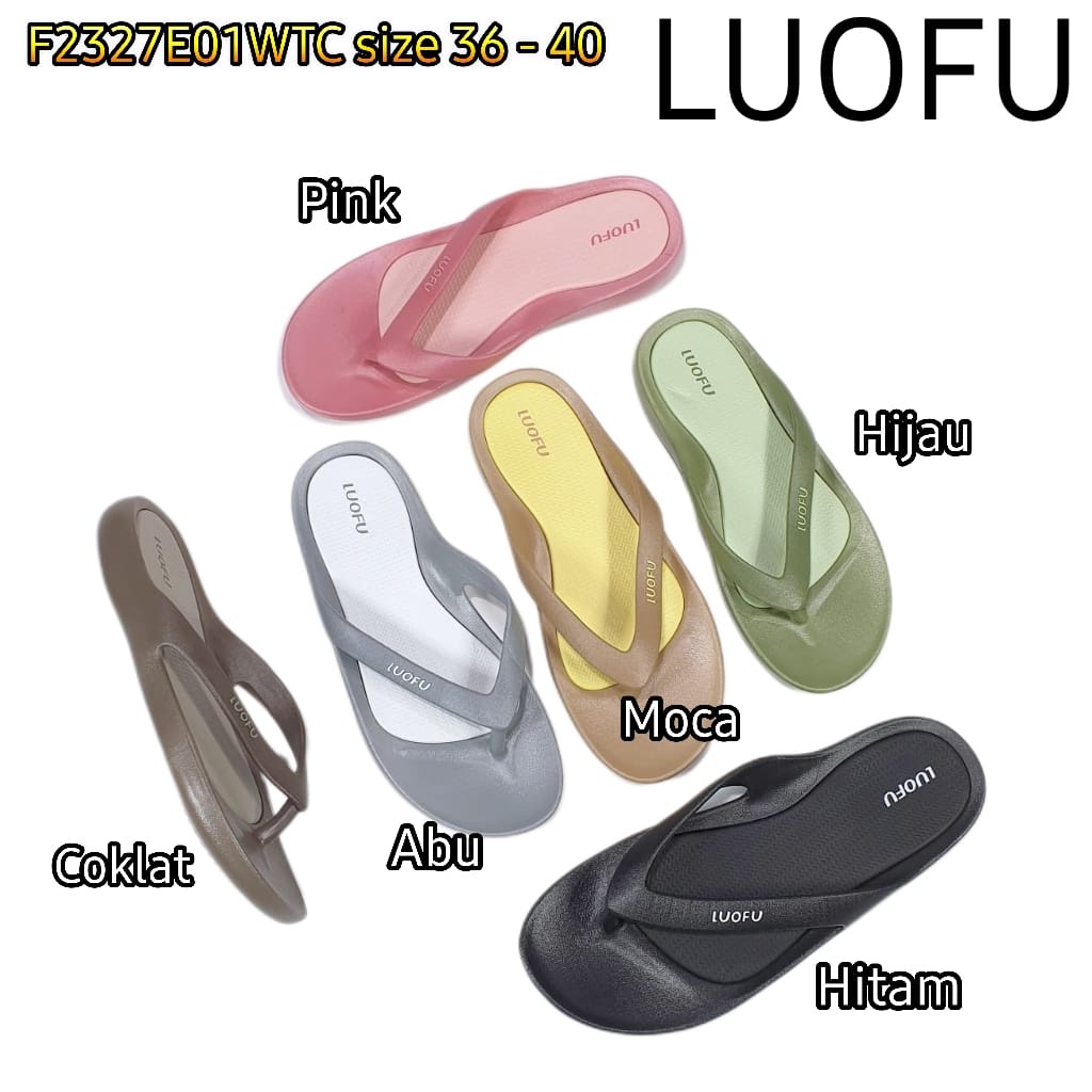 F2327E01WTC LUOFU ORIGINAL jelly soft rubber flip-flops sandals ...