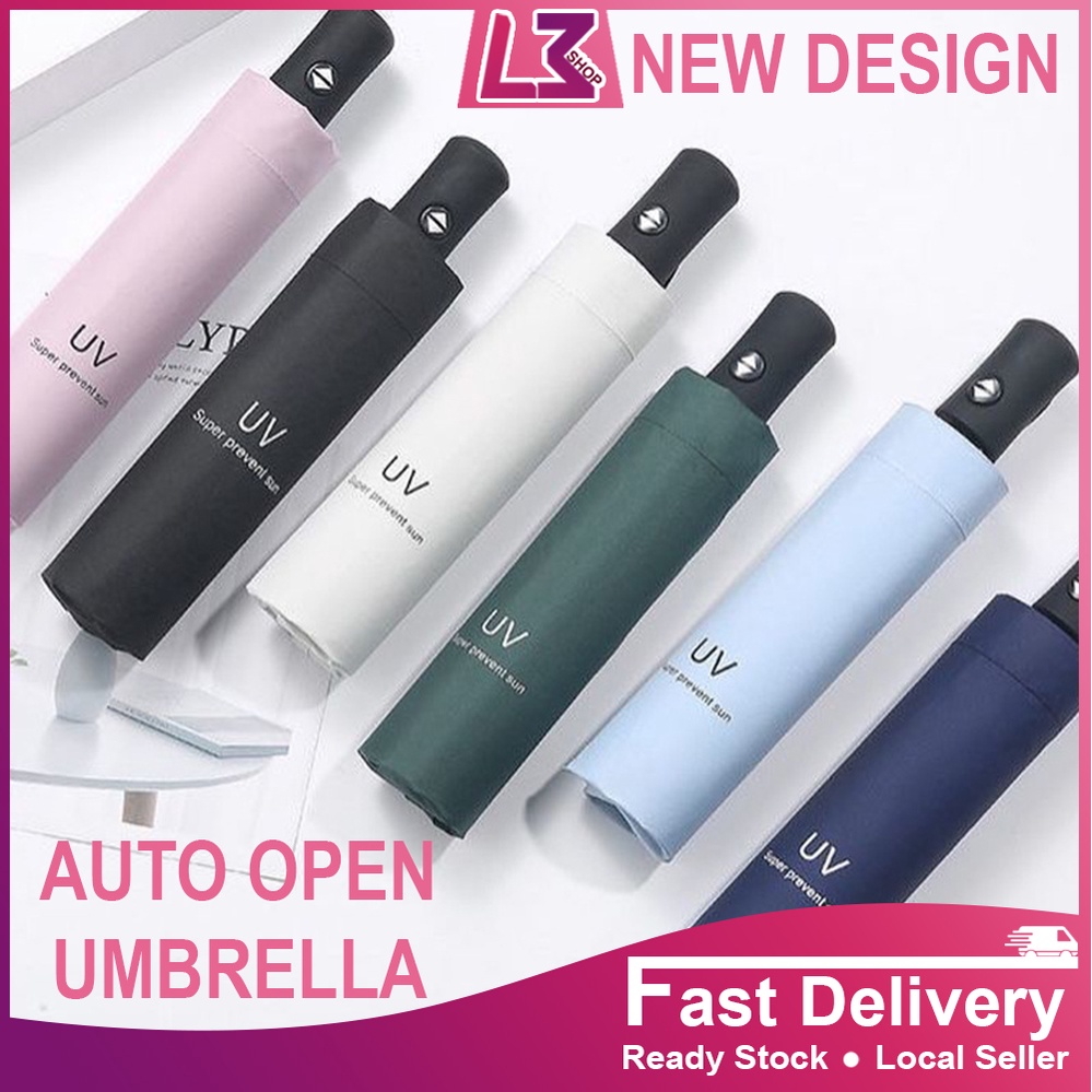 Large Size Auto Open Dual-Use 8 Bone UV Umbrella Sun Folding Sunscreen ...
