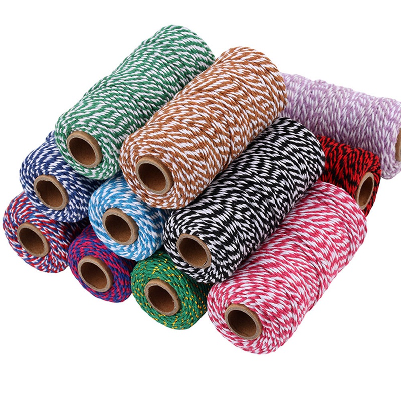 2mm 100m Cotton Macrame Rope Ribbon Wall Hangings Christmas Trim Hilo ...