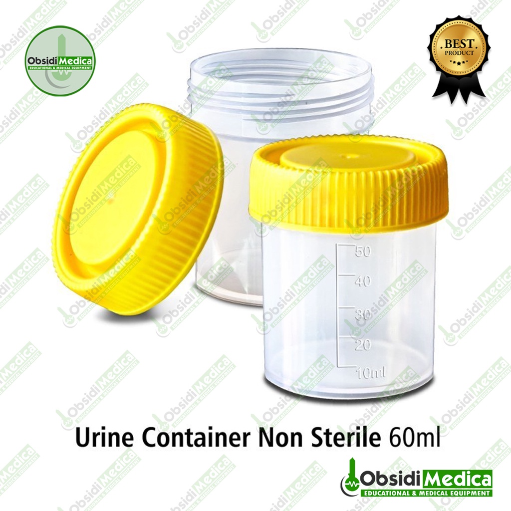 OneMed 60ml Non-Sterile Yellow Urine Container Sample Pot | Shopee ...