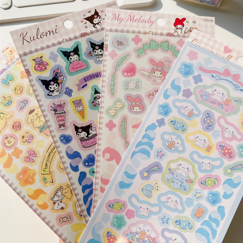 Sanrio Decorative Sticker Kuromi Melody Gooka DIY Waterproof PVC ...