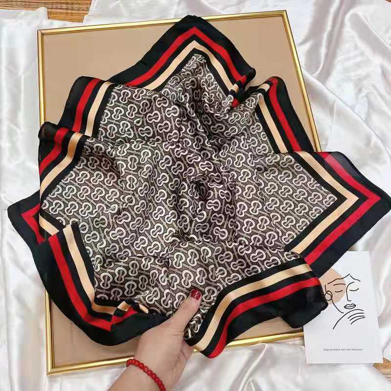 70*70cm Silk Scarf Women Print Hair Neck Square Scarves Office Ladies ...